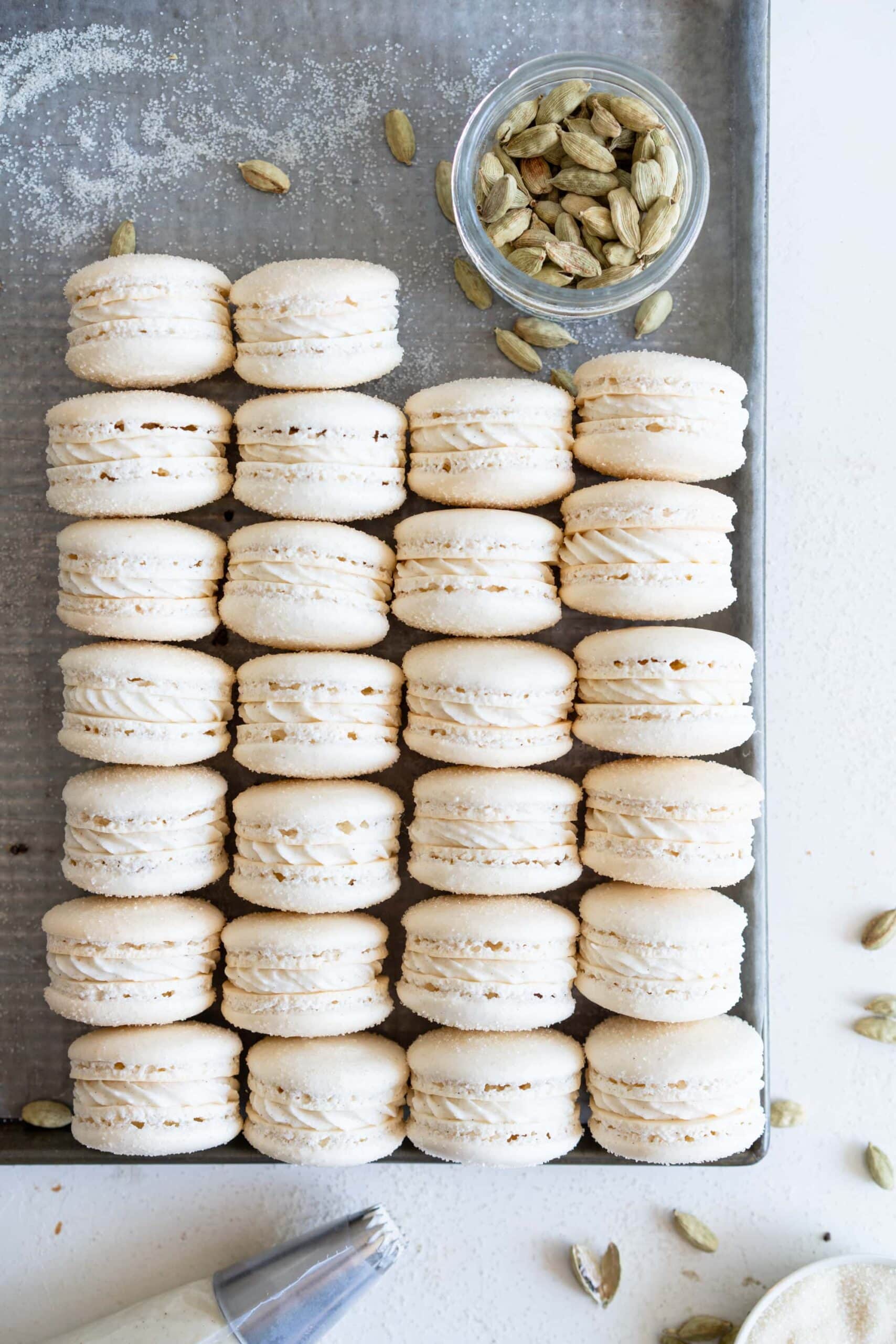 Cardamom Macarons - Cloudy Kitchen