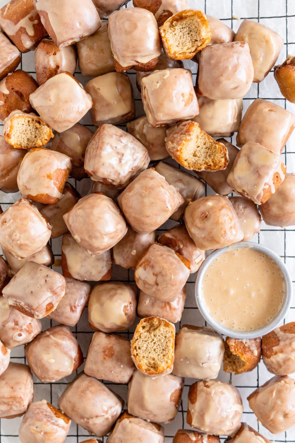 Earl Grey Doughnut Bites with Earl Grey Glaze - Cloudy Kitchen