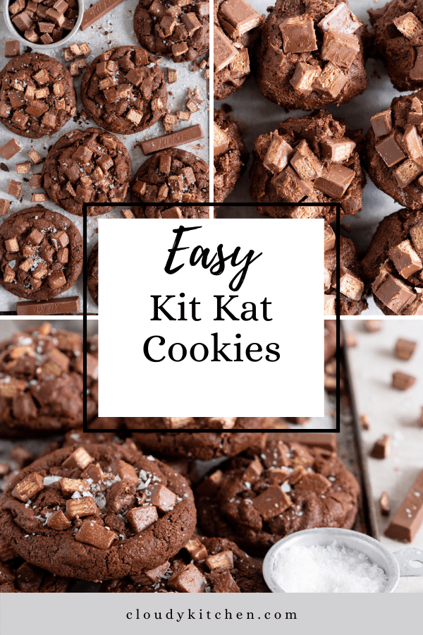 Kit Kat Cookies with Chocolate Chunks - Cloudy Kitchen