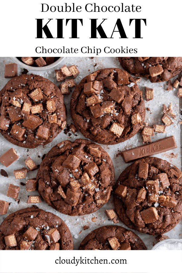Kit Kat Cookies with Chocolate Chunks - Cloudy Kitchen