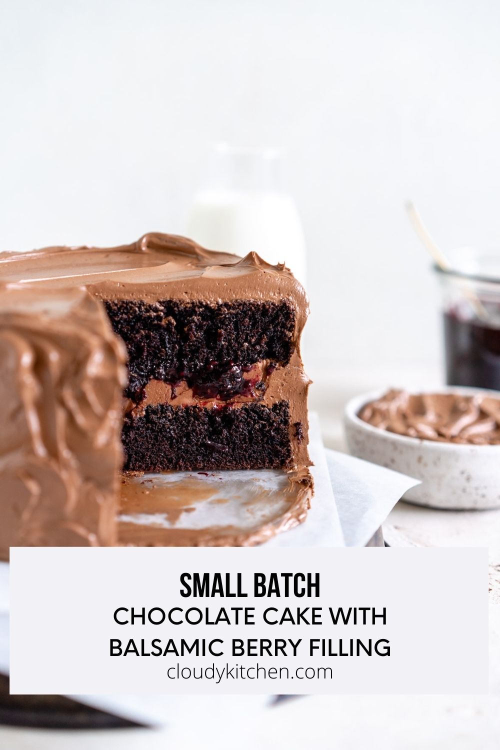 Mini Chocolate Layer Cake with Berry Filling - Cloudy Kitchen