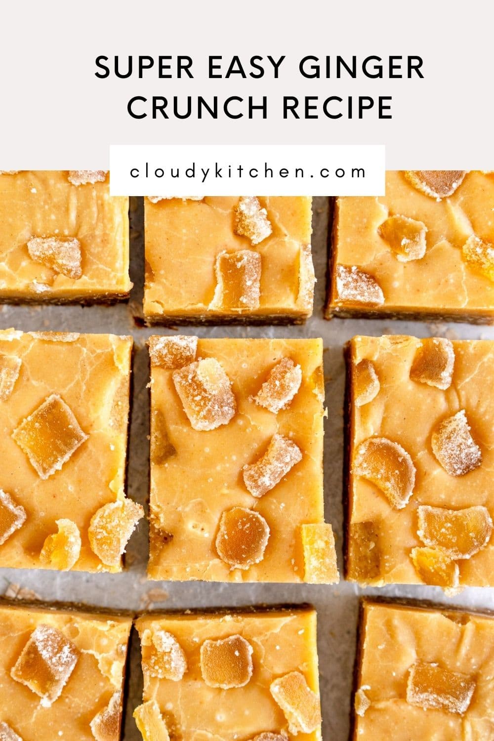 Oaty Ginger Crunch (Ginger Slice) - Cloudy Kitchen