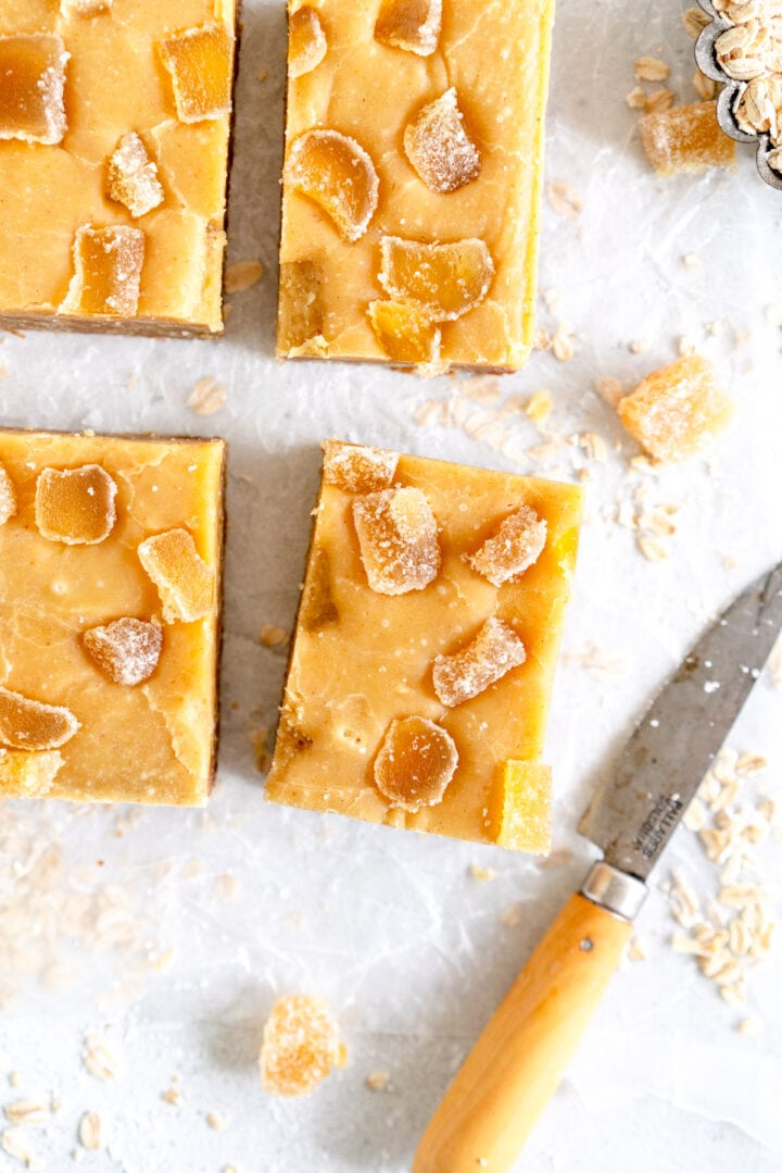 Oaty Ginger Crunch (Ginger Slice) - Cloudy Kitchen