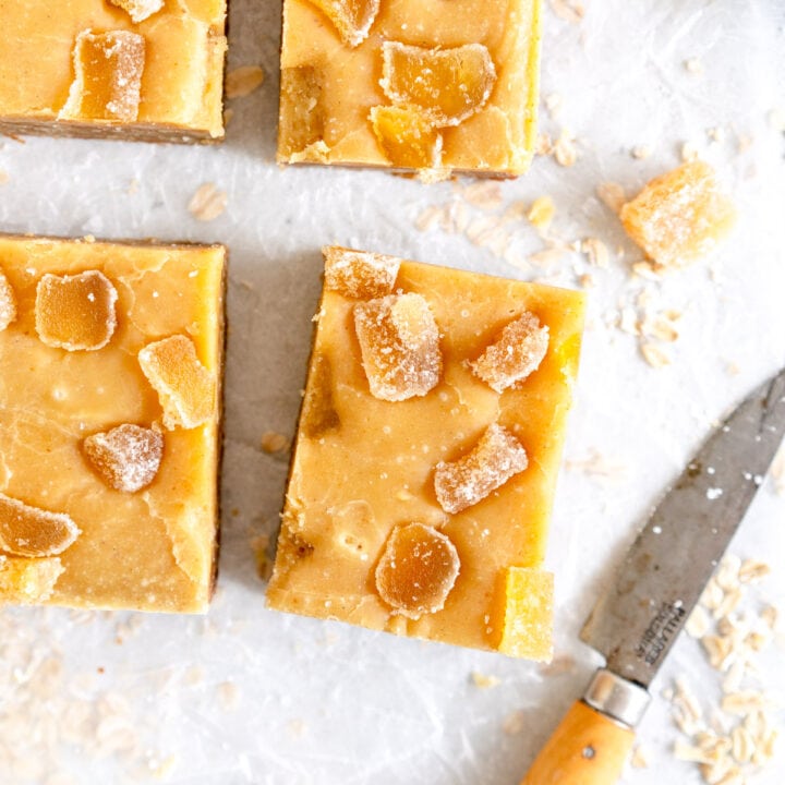 Oaty Ginger Crunch (Ginger Slice) - Cloudy Kitchen