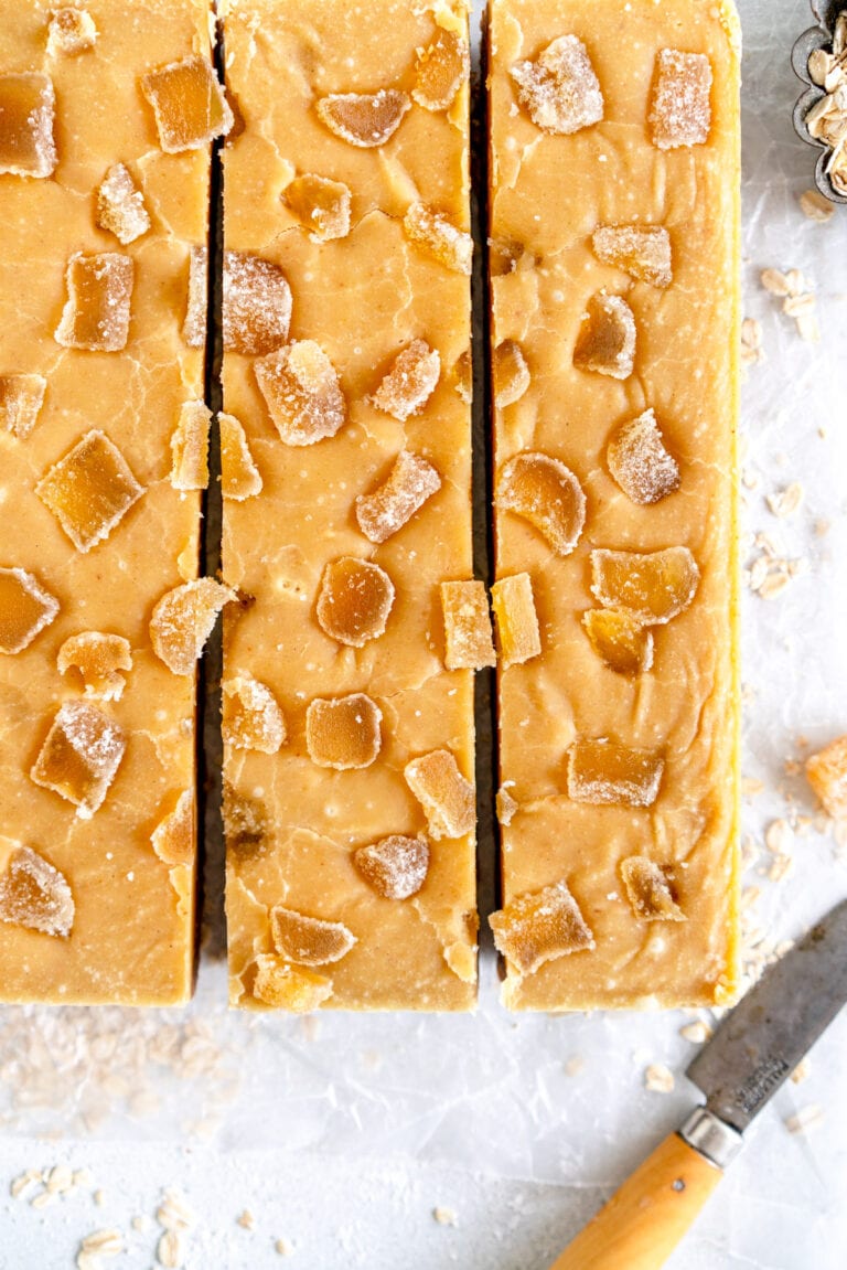 Oaty Ginger Crunch (Ginger Slice) - Cloudy Kitchen