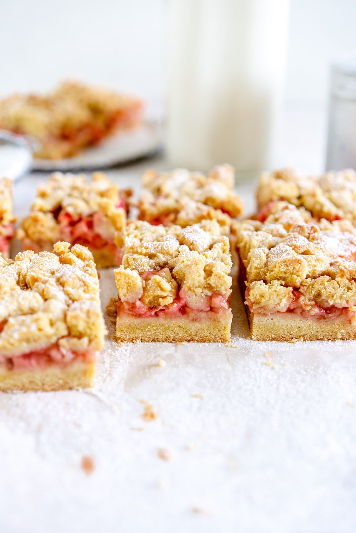 Easy Baked Rhubarb Bars - Cloudy Kitchen