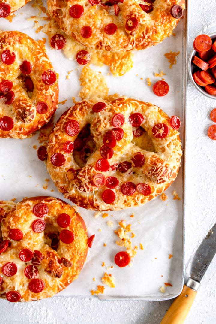 Pizza Pretzels (Small Batch Pretzels) - Cloudy Kitchen