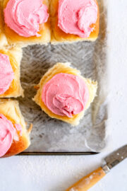 Iced Buns (Pink Buns) - Cloudy Kitchen