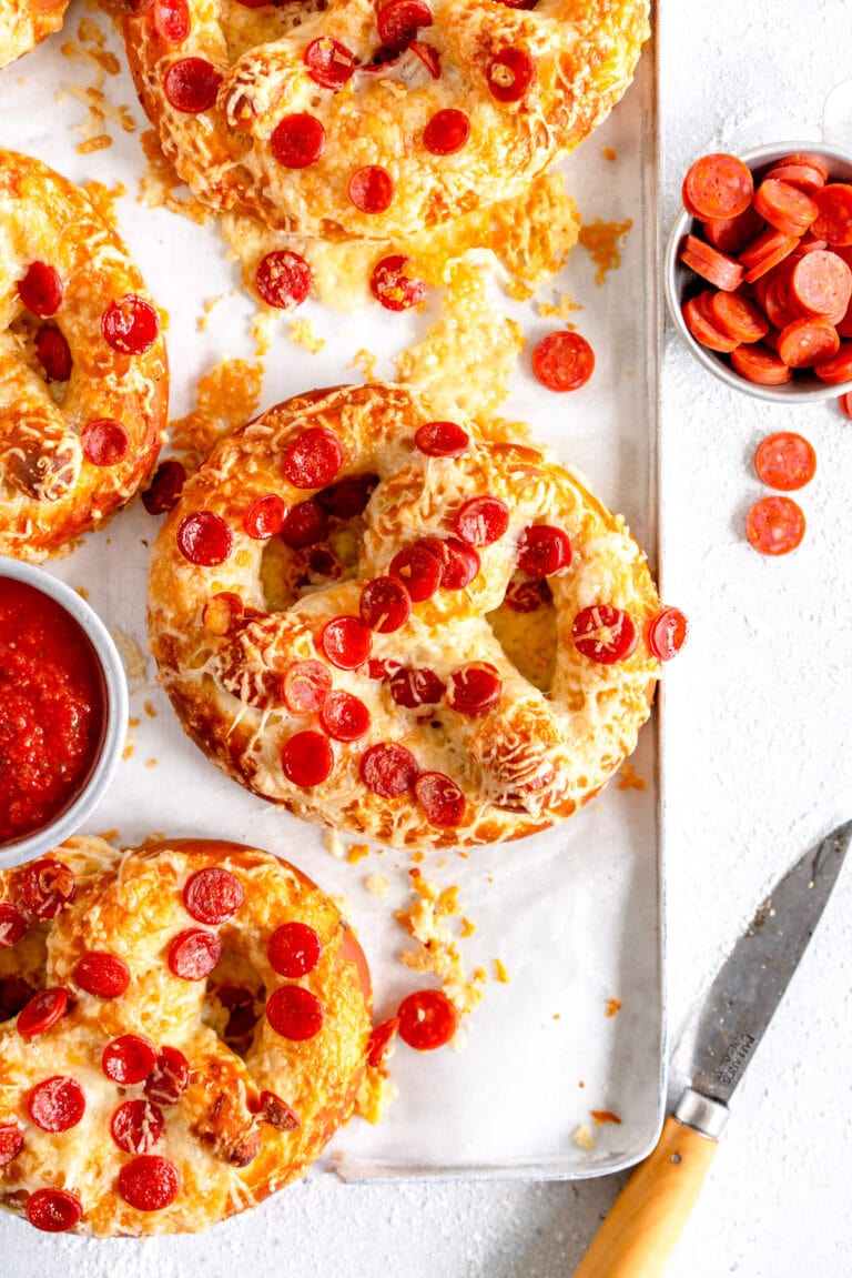 Pizza Pretzels (Small Batch Pretzels) - Cloudy Kitchen
