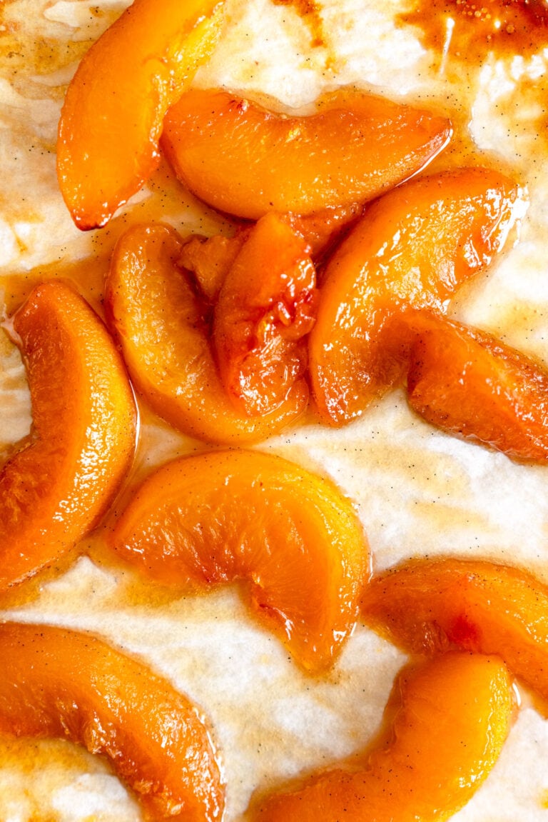 Roasted Peach Cream Puffs (Choux au Craquelin) - Cloudy Kitchen