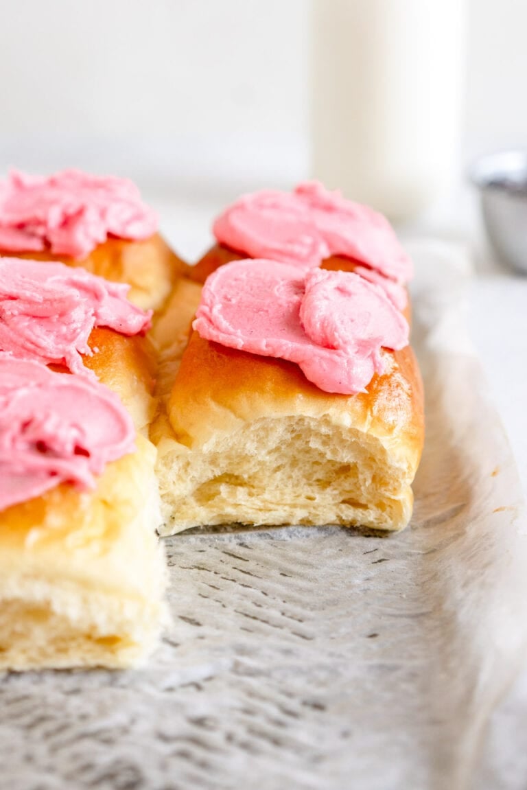 Iced Buns (Pink Buns) - Cloudy Kitchen
