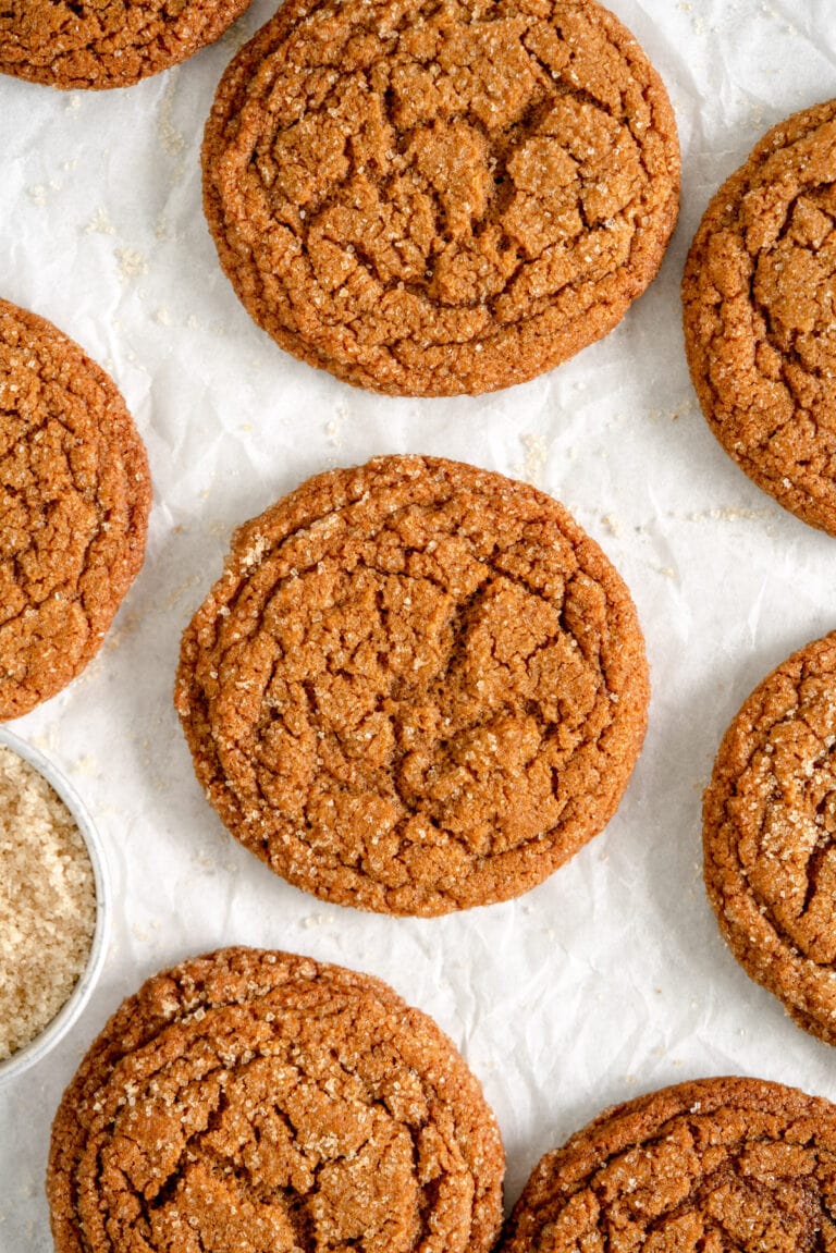 30 Minute Thin and Crispy Gingersnap Cookies - Cloudy Kitchen