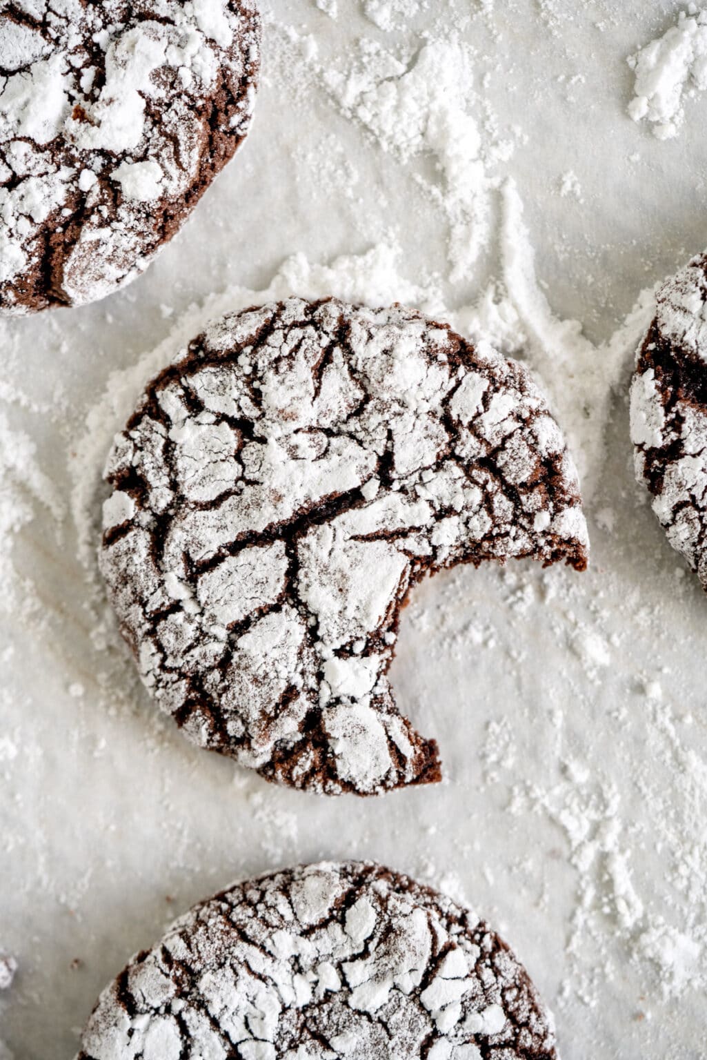 20 minute Chocolate Crinkle Cookies - Cloudy Kitchen