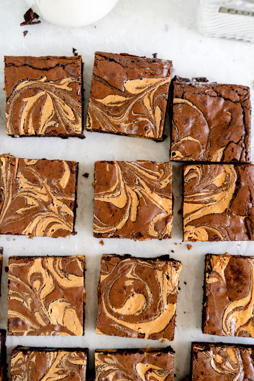 Peanut Butter Chunk Chocolate Brownies - Cloudy Kitchen