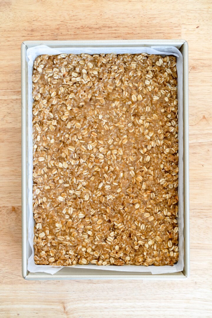 Anzac Biscuit Brownie Bars - Cloudy Kitchen