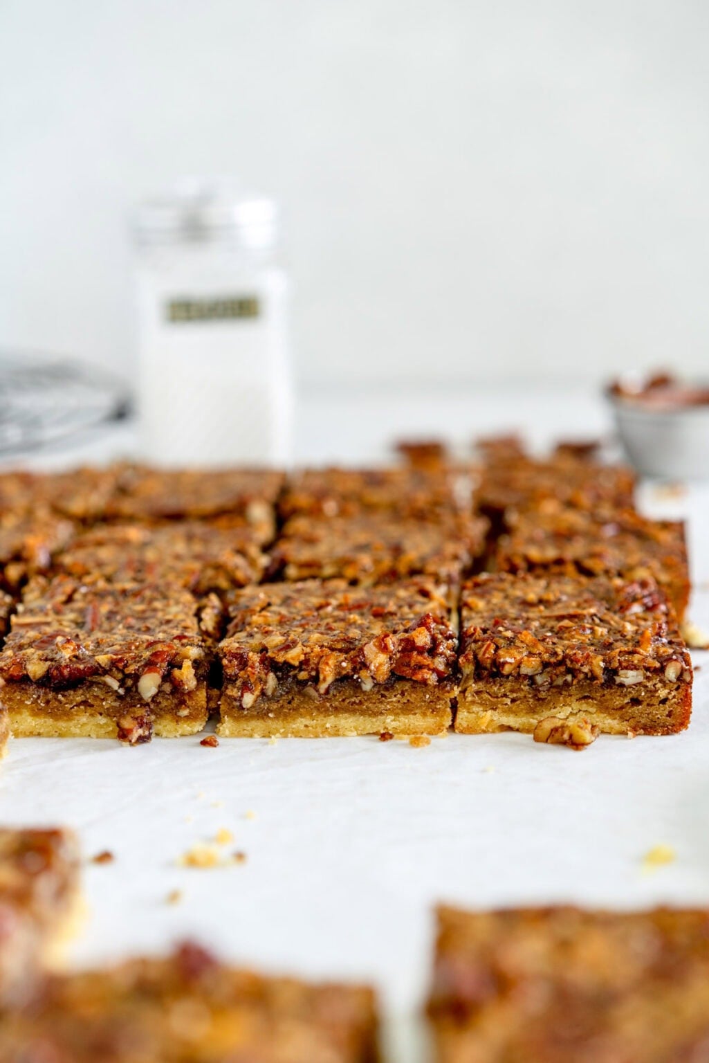 Gooey Pecan Pie Bars with a Shortbread Crust - Cloudy Kitchen