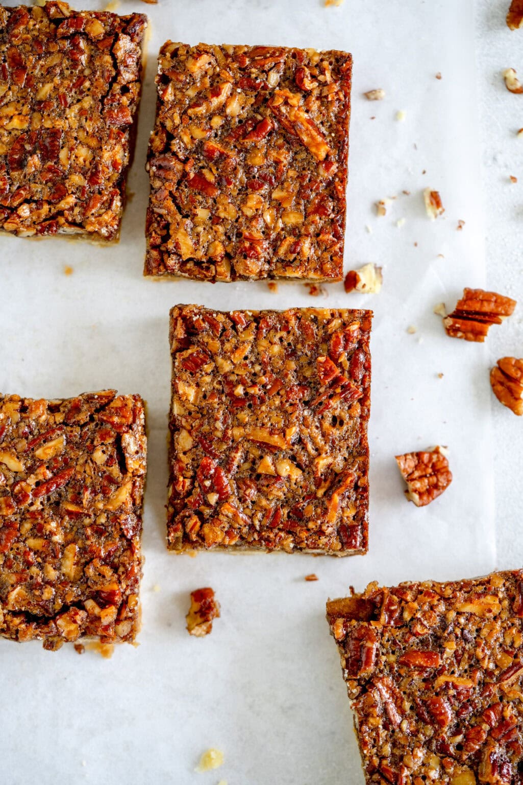 Gooey Pecan Pie Bars with a Shortbread Crust - Cloudy Kitchen