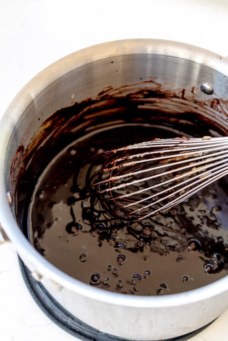 One Pot Chewy Brownie Bites - Cloudy Kitchen