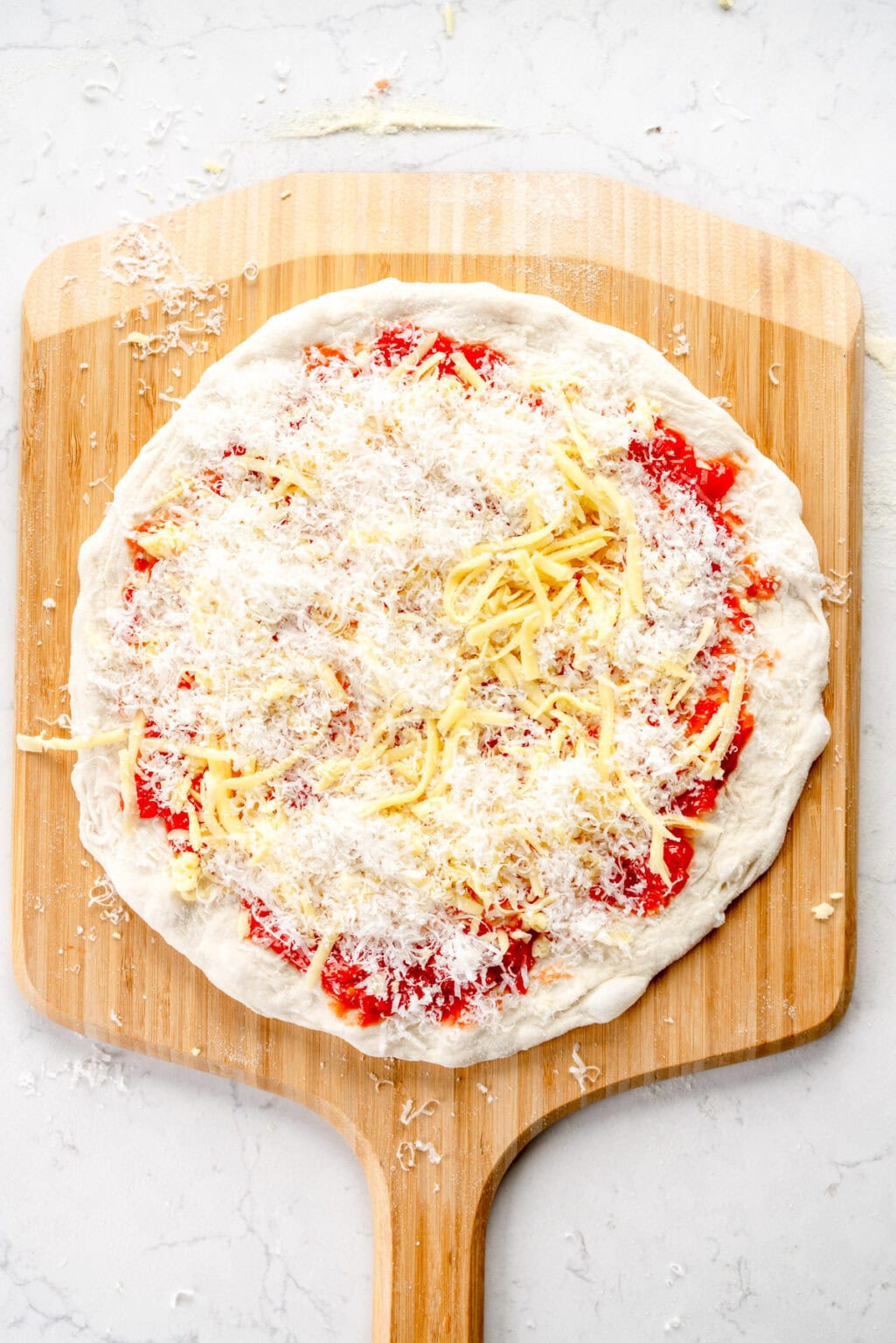 Easy Double Cheese Pizza - Cloudy Kitchen