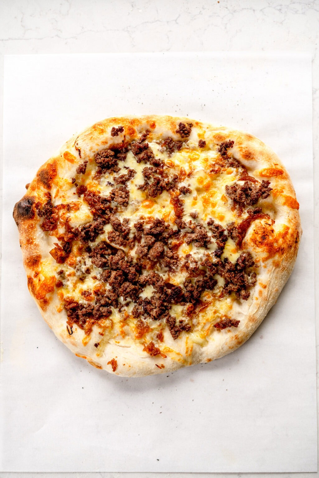 Loaded Cheeseburger Pizza - Cloudy Kitchen