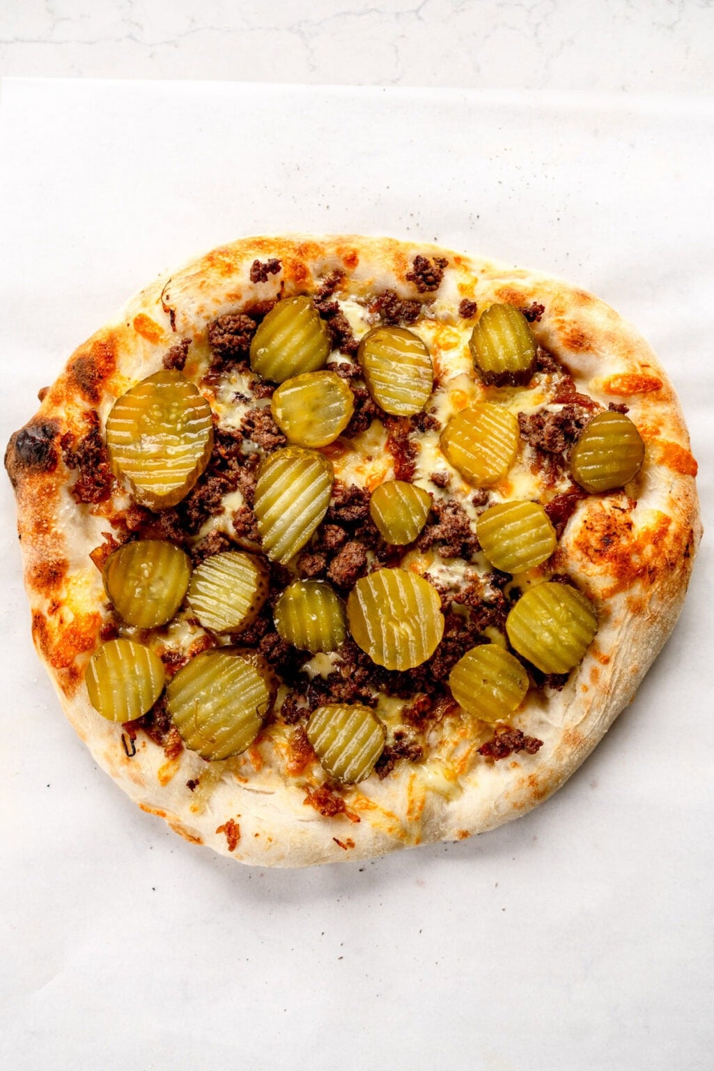 Loaded Cheeseburger Pizza - Cloudy Kitchen